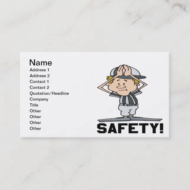 Safety Business Card | Zazzle
