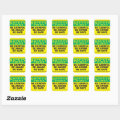 Safety First,Be Aware Square Sticker | Zazzle