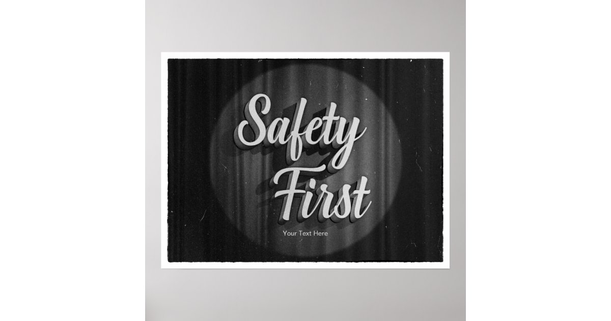 Safety First Classic Cinema Title Poster | Zazzle