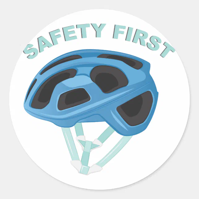Safety First Classic Round Sticker | Zazzle