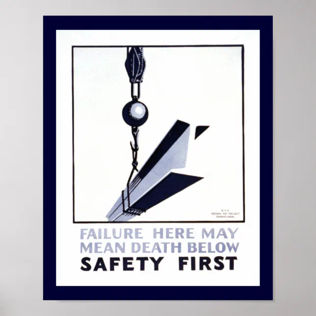 Safety First Poster | Zazzle