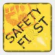 Safety First Square Sticker | Zazzle