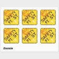 Safety First Square Sticker | Zazzle