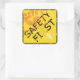 Safety First Square Sticker | Zazzle