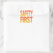 Safety First Square Sticker | Zazzle