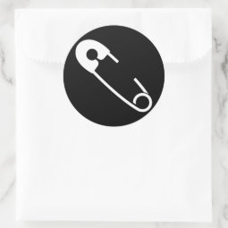 Safety Pin Decal Classic Round Sticker | Zazzle