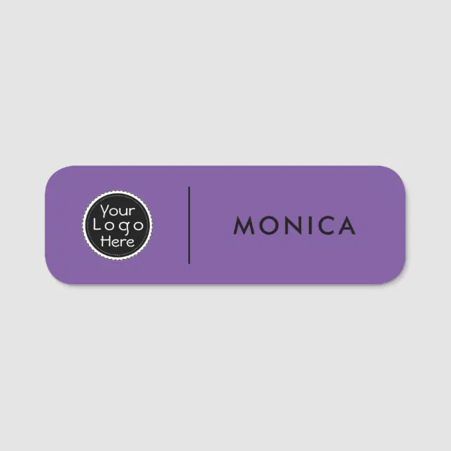 Safety Pin Name Tag or Magnetic with Custom Logo | Zazzle