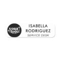 Safety Pin or Magnetic Name Tag with Custom Logo | Zazzle