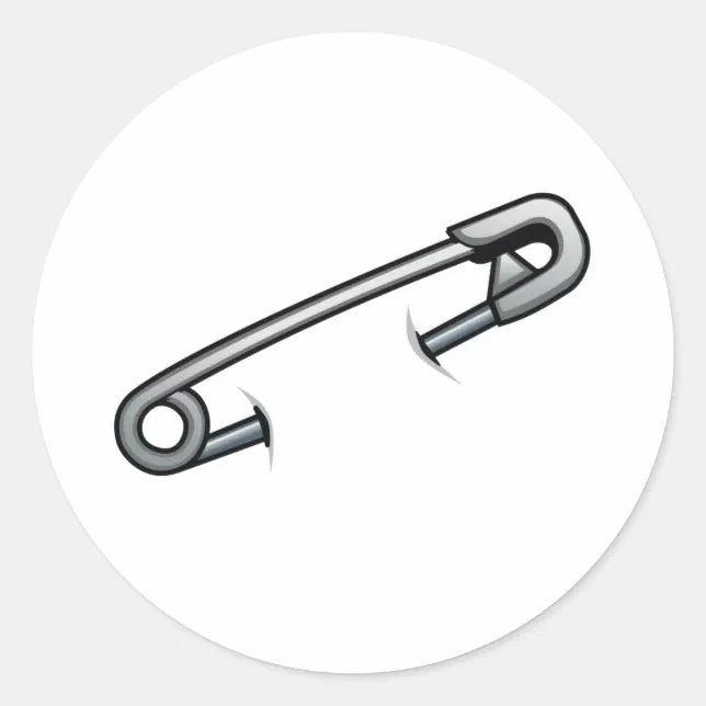 Safety pin solidarity sticker | Zazzle
