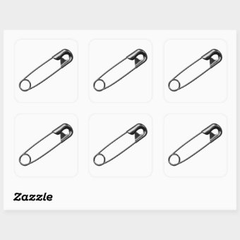 Safety Pin Sticker | Zazzle