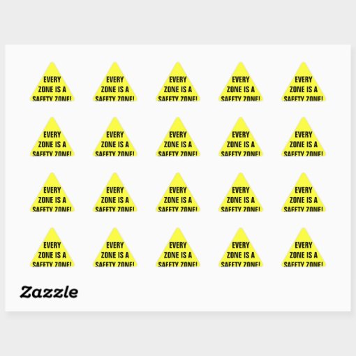 Safety Zone Work Triangle Sticker | Zazzle