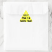 Safety Zone Work Triangle Sticker | Zazzle