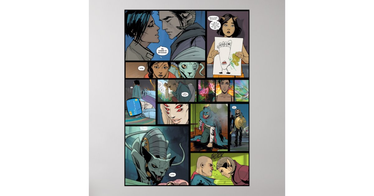 Saga Image Comics Panel Design Poster | Zazzle