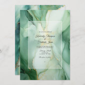 Sage and Ivory Ink Wedding Invitation | Zazzle