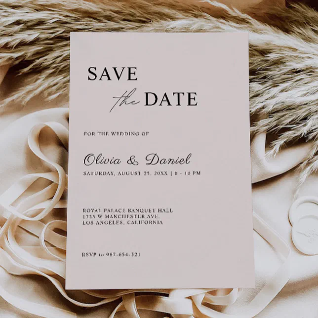 Sage Boho Wedding Save the Date Template | Zazzle