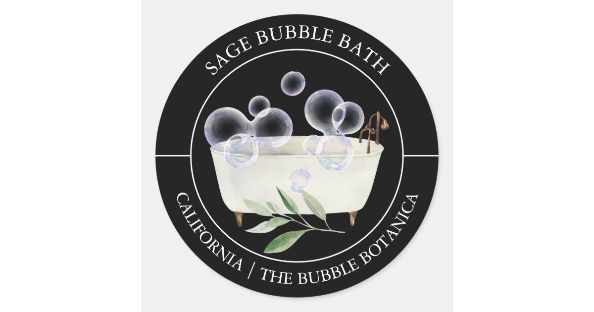 Sage Bubble Bath label | Zazzle