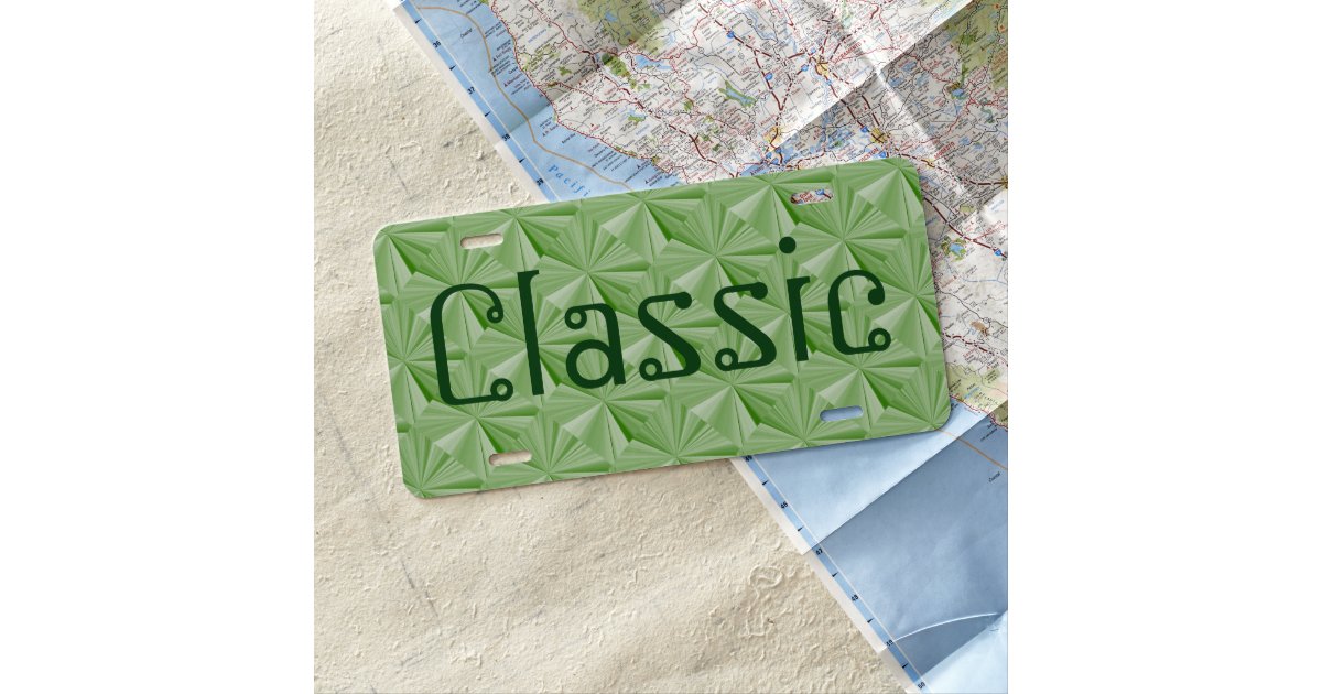 Sage Diamond Personalized License Plate by Janz | Zazzle