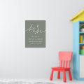 SAGE Gender Reveal Welcome Sign 18x24 Poster | Zazzle