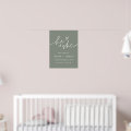 SAGE Gender Reveal Welcome Sign 18x24 Poster | Zazzle