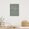SAGE Gender Reveal Welcome Sign 18x24 Poster | Zazzle