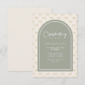 Sage Graduation Ceremony Commencement Details Enclosure Card | Zazzle