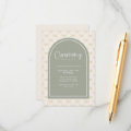 Sage Graduation Ceremony Commencement Details Enclosure Card | Zazzle
