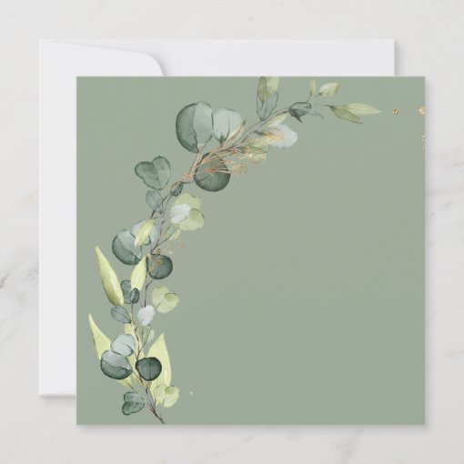 Sage Green Baby Shower Greenery Eucalyptus Invitation | Zazzle