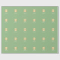 Sage green business corporate logo wrapping paper | Zazzle
