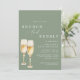 Sage Green | Champagne Birthday Brunch & Bubbly Invitation | Zazzle