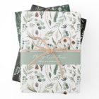 Sage green Christmas modern minimal botanical Wrap Wrapping Paper ...