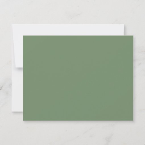 Sage Green Classic Border Monogram Correspondence Note Card | Zazzle