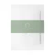 Sage Green Crest Monogram Wedding Invitation Belly Band | Zazzle