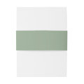 Sage Green Crest Monogram Wedding Invitation Belly Band | Zazzle