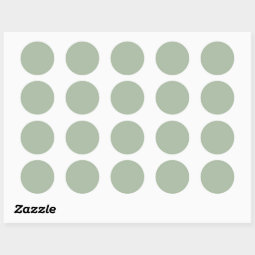 Sage Green Custom Branded Classic Round Sticker | Zazzle