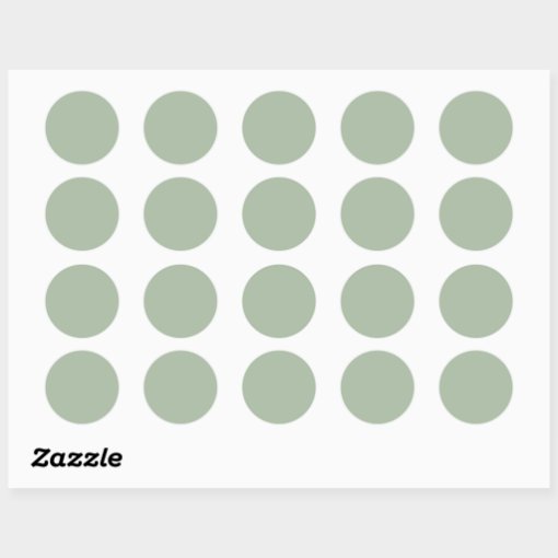 Sage Green Custom Branded Classic Round Sticker | Zazzle