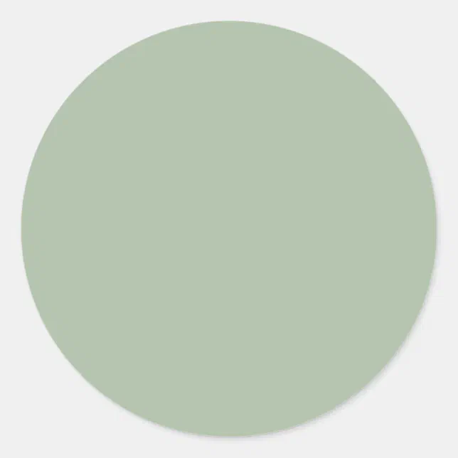Sage Green Custom Branded Classic Round Sticker | Zazzle
