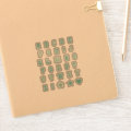 Sage Green Dainty Floral Monogram Alphabet Letters Sticker | Zazzle