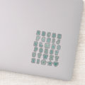 Sage Green Dainty Floral Monogram Alphabet Letters Sticker | Zazzle