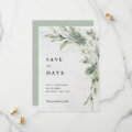 Sage Green Eucalyptus Minimalist Botanical Wedding Save The Date | Zazzle
