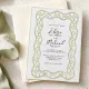 Sage Green French Trellis Wedding Invitation | Zazzle