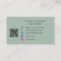 Sage green gold lotus flower Yoga Instructor Business Card | Zazzle