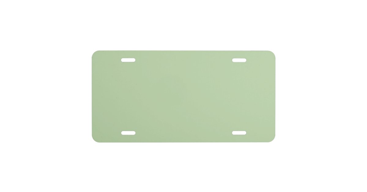 “Sage Green” License Plate | Zazzle