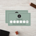 Sage Green Logo Modern Business Reward Punch Loyalty Card | Zazzle