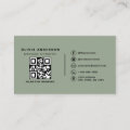Sage Green Massage Therapist QR Code Loyalty Card | Zazzle