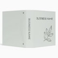 Sage Green Minimalist Botanical Small Business 3 Ring Binder | Zazzle
