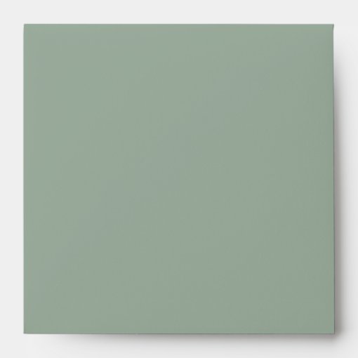 Sage Green Modern Gold Striped Square Envelope | Zazzle