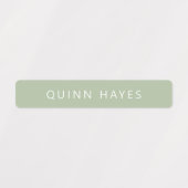 Sage Green Name Labels | Zazzle