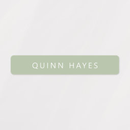 Sage Green Name Labels | Zazzle