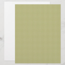 Sage Green Polka Dot Print Scrapbook Paper | Zazzle