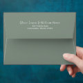 Sage Green Script Return Address Envelope | Zazzle